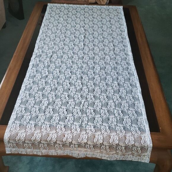 Accents | Beautiful Baby Blue Lacy 3pc Set Curtains Valence | Poshmark